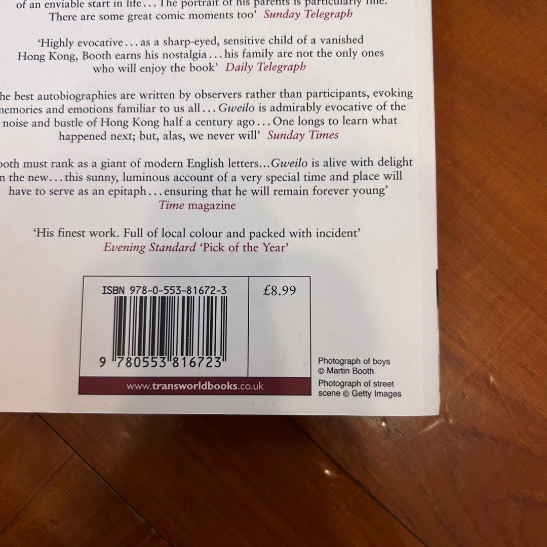 Gweilo by Martin Booth, Hobbies & Toys, Books & Magazines, Fiction ...