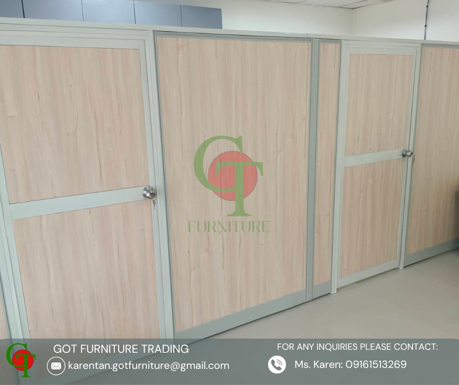 High Laminated Office Partition with Partition door., Furniture & Home ...