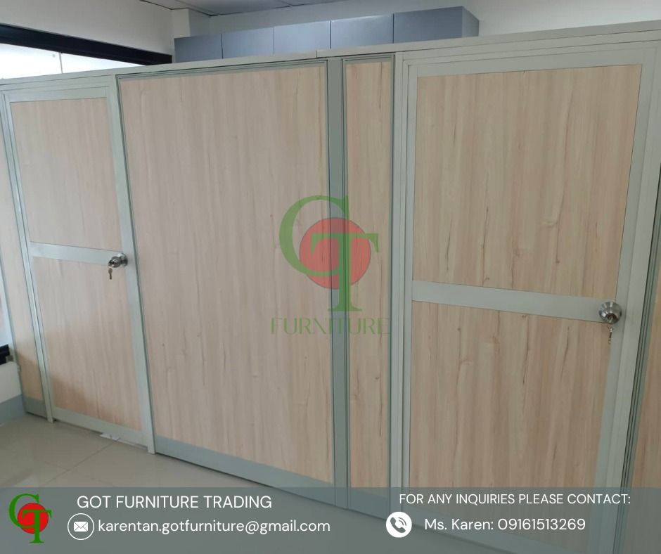 High Laminated Office Partition with Partition door., Furniture & Home ...