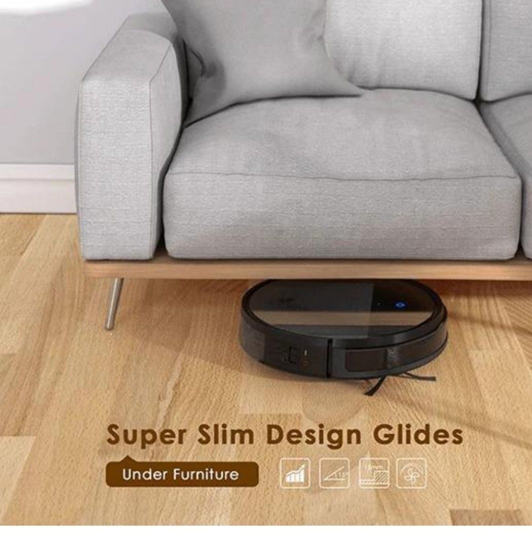 Hosome V701S Robot Vacuum Cleaner 2200Pa Suction 300ml Water Tank 5 ...