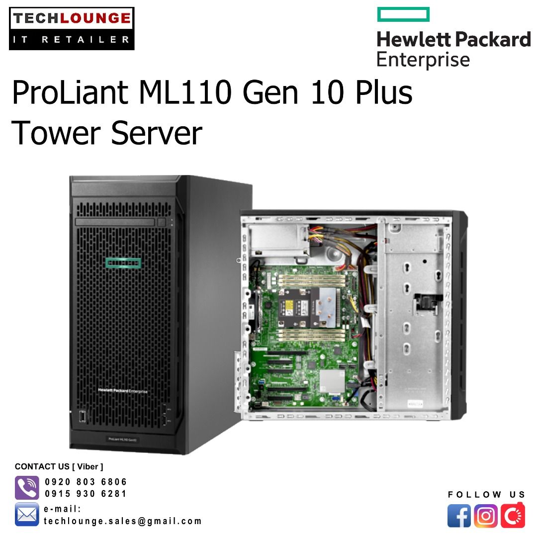 HPE PROLIANT ML110 GEN 10 PLUS TOWER SERVER (P10812-371), Computers ...