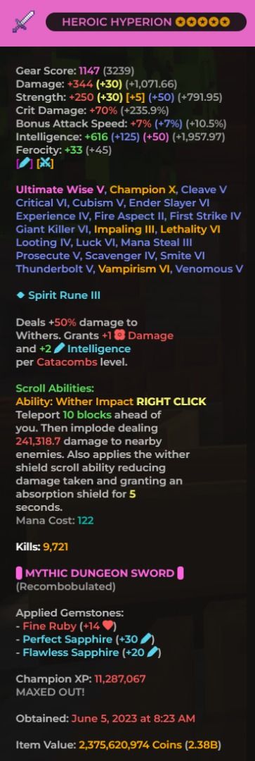 Hypixel Skyblock Hyperion + Terminator, Video Gaming, Gaming ...