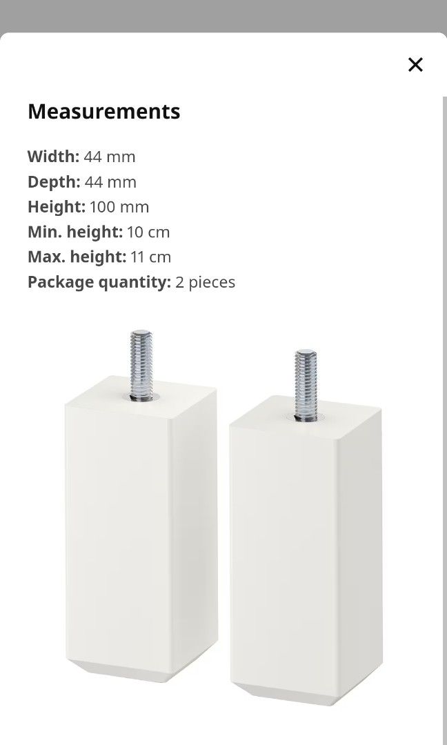 Ikea Besta and Stubbarp supporting legs for Cabinets, Furniture & Home ...