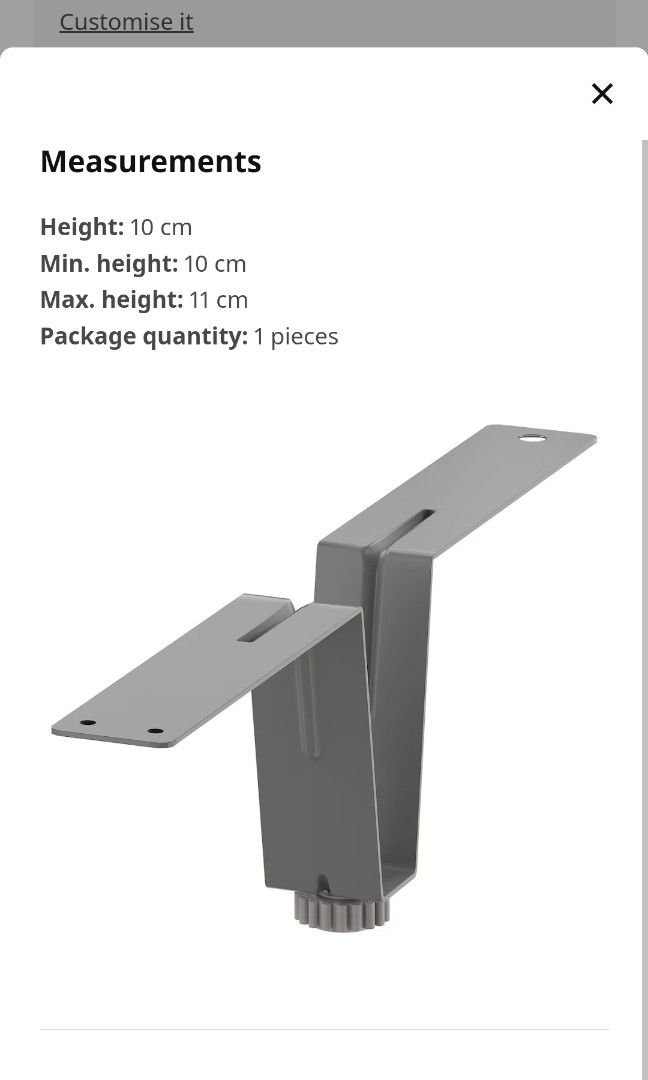 Ikea Besta and Stubbarp supporting legs for Cabinets, Furniture & Home ...