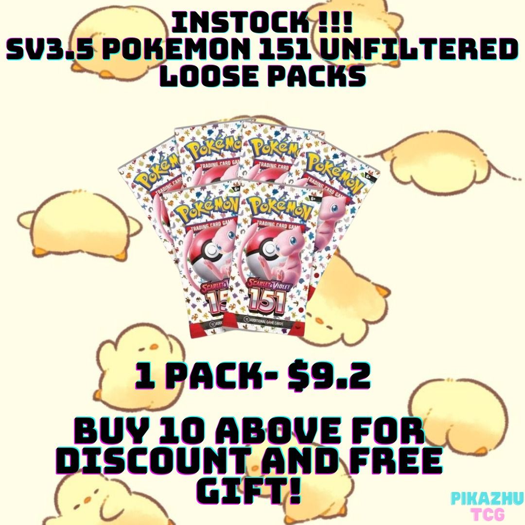 INSTOCK!!! Pokemon SV3.5 Snorlax ETB & 151 loose packs/ etb/ Pokemon ...