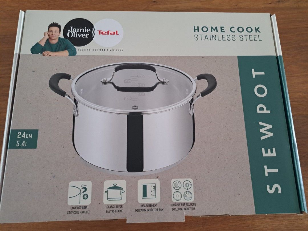 Jamie Oliver tefal stew pot 2.4L BNIB cookware, Furniture & Home Living ...