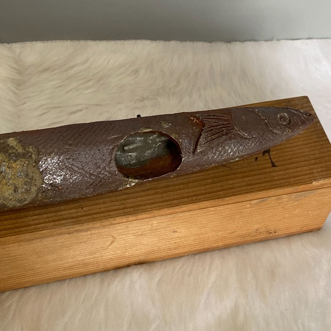 Japanese Rare Vintage Cast Iron Fish Hanging Decor - Collectible ...