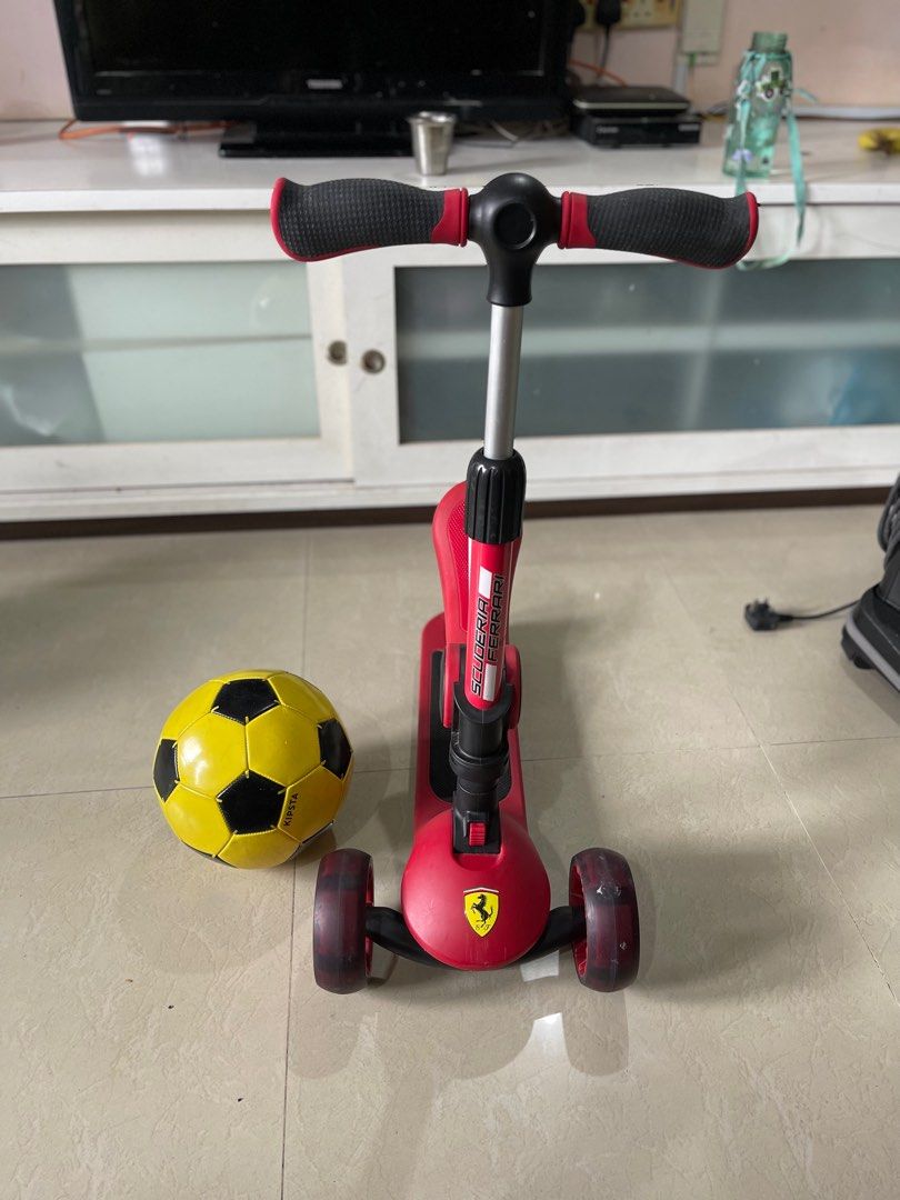 Kids Scooter - Ferrari Multi 2 In 1 Scooter - Black & Red, Sports ...