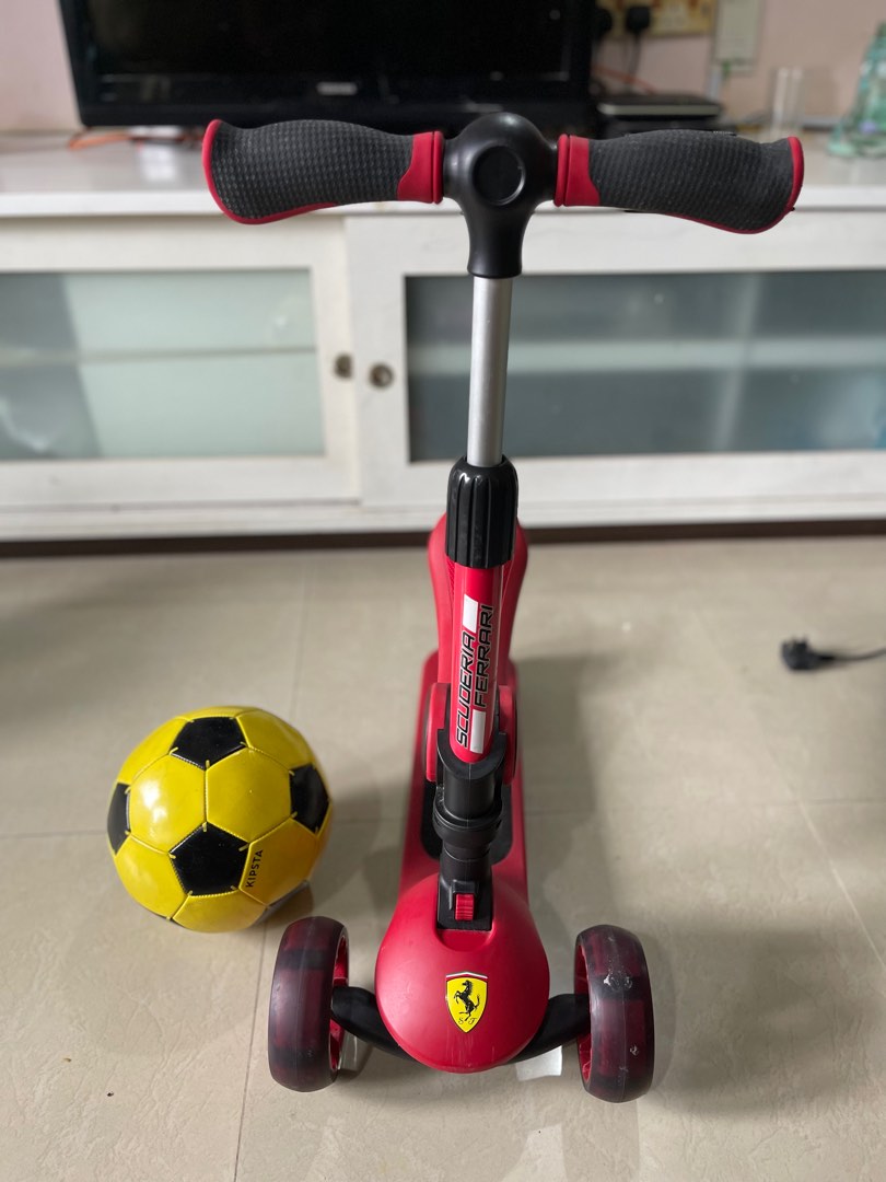 Kids Scooter - Ferrari Multi 2 In 1 Scooter - Black & Red, Sports ...