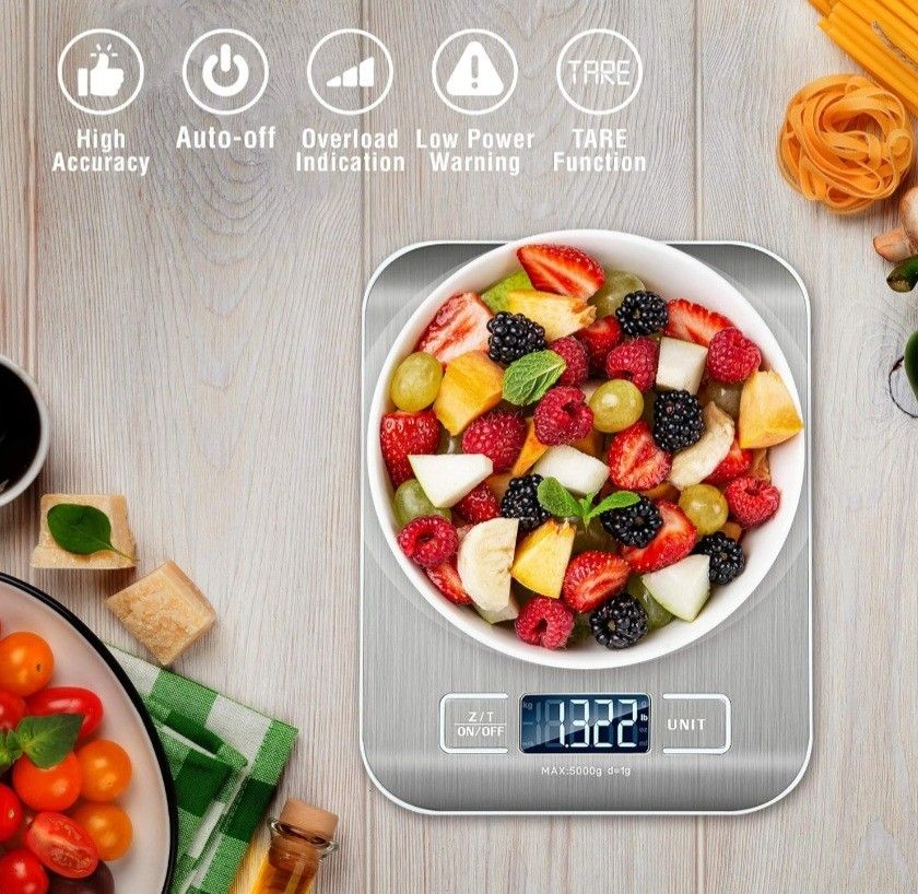 Kitchen Scale – Food Scale for Baking, Cooking and Dieting – 5 kg ...