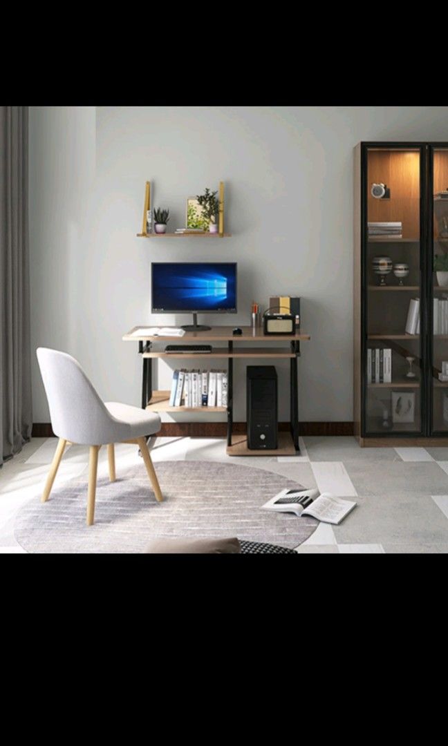 K-type computer/study table/desk, computer desk with shelf/office/home ...