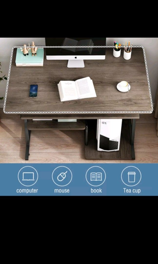 K-type computer/study table/desk, computer desk with shelf/office/home ...