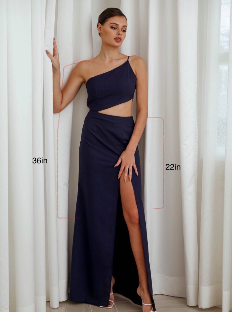 LAURE BY ROMA astrid dress with slit olive green , Women's Fashion ...