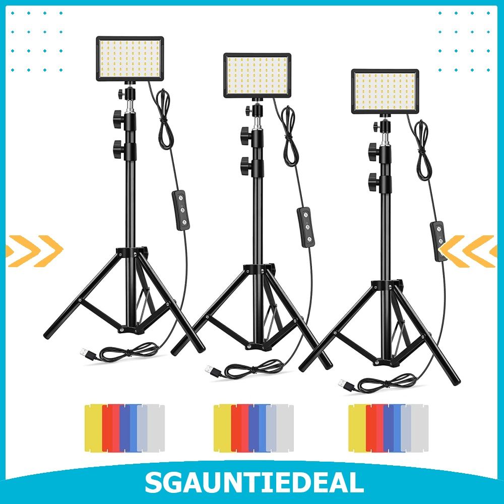 Led Video Lighting Kit Dimmable 5600K USB 70 LED Video Light with Mini ...