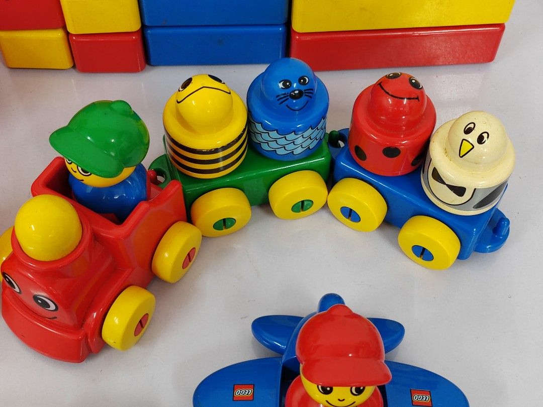 Lego primo plane train and figures animals set with rare figure baby ...