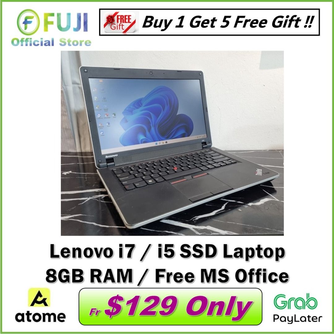 Lenovo 14 Inch i7 SSD Laptop - Large Screen - 8GB RAM +128GB SSD ...