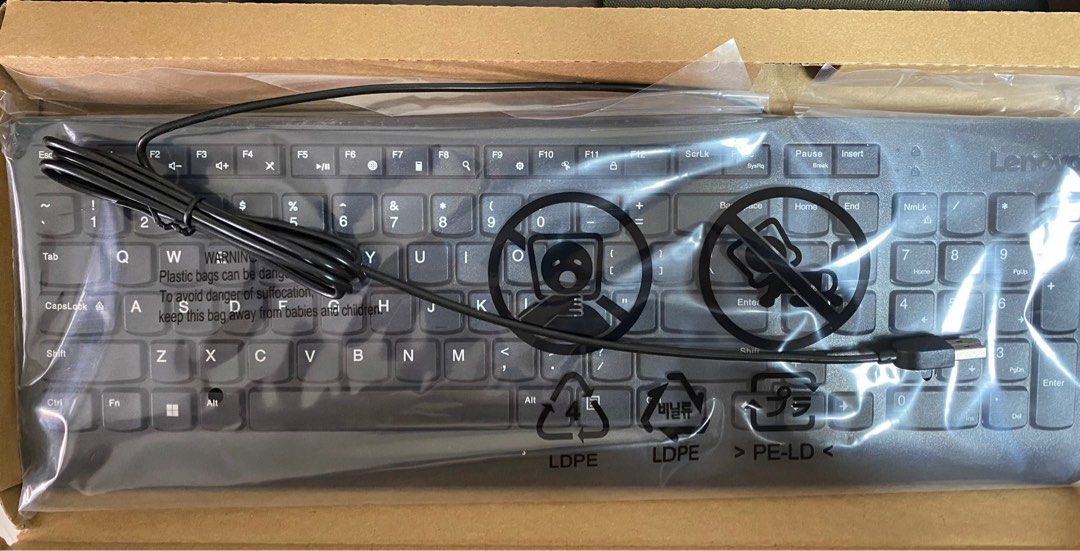 Lenovo calliope USB keyboard Gen2 black & mouse, Computers & Tech ...