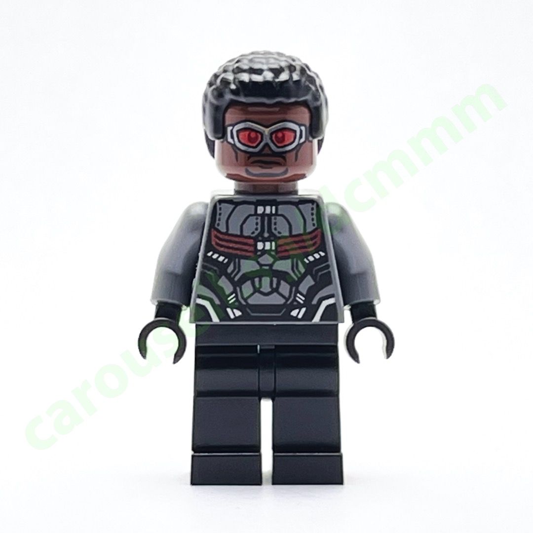 Like New - LEGO Marvel SH503: Falcon - Dark Bluish Gray and Black Suit ...