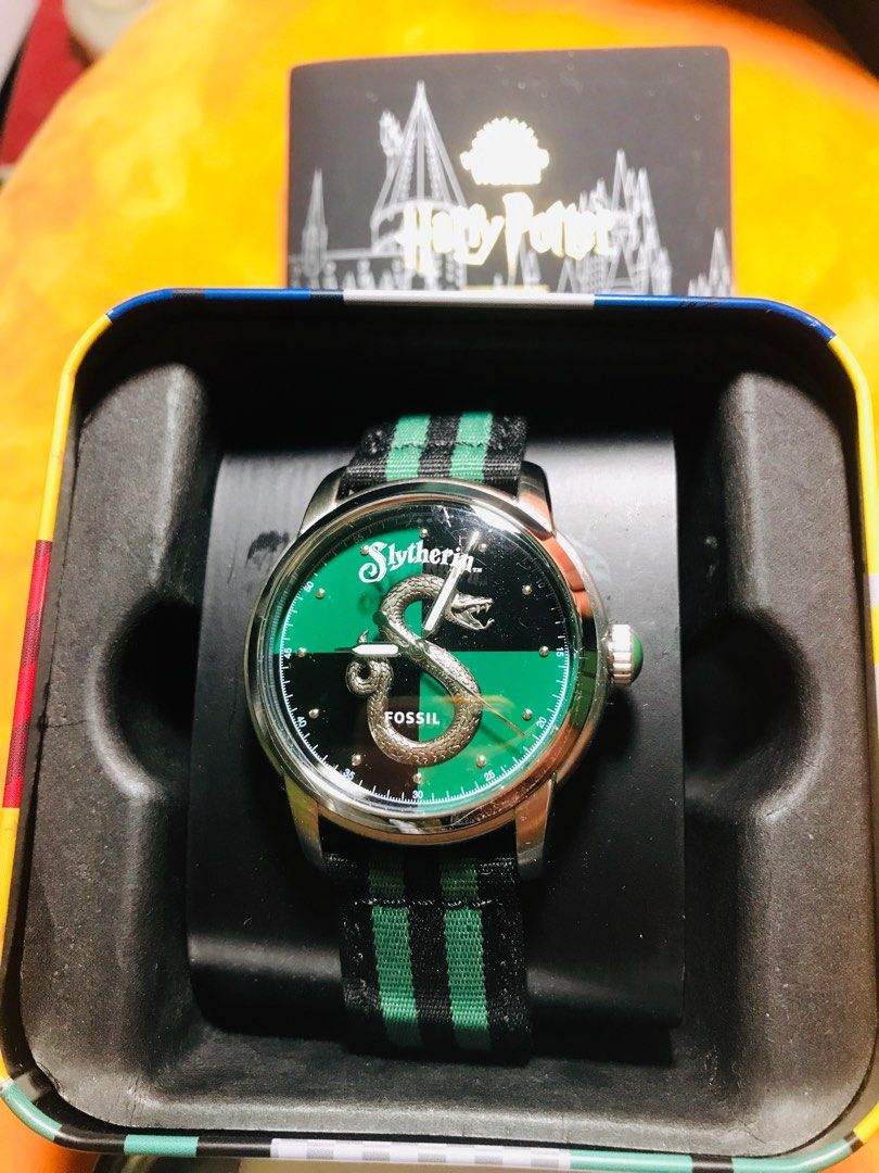 Limited Edition Harry Potter Fossil Slytherin Watch, Men's Fashion ...