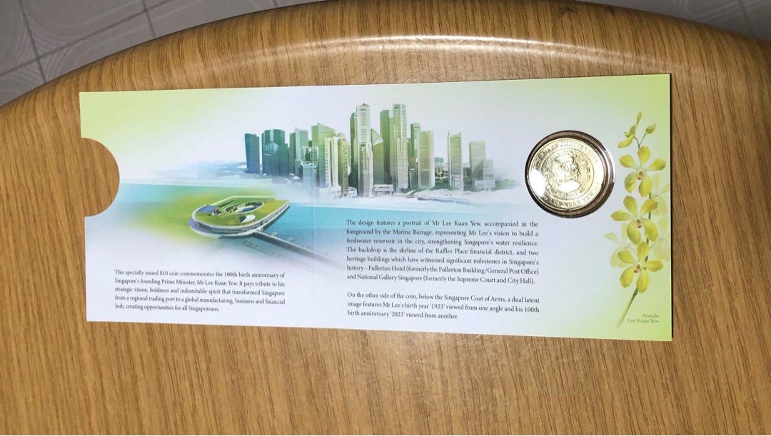 LKY $10 Coin Lee Kuan Yew 100th Birth Anniversary 1923-2023 Singapore ...