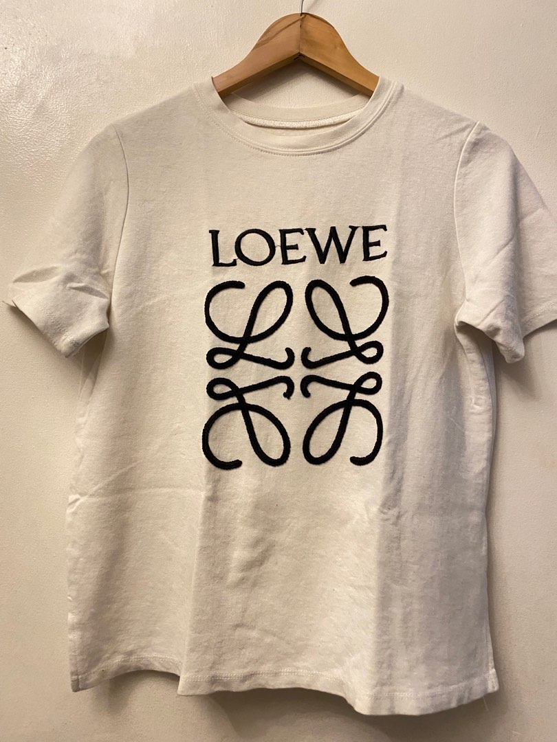 Loewe White Logo Shirt, Women's Fashion, Tops, Shirts on Carousell