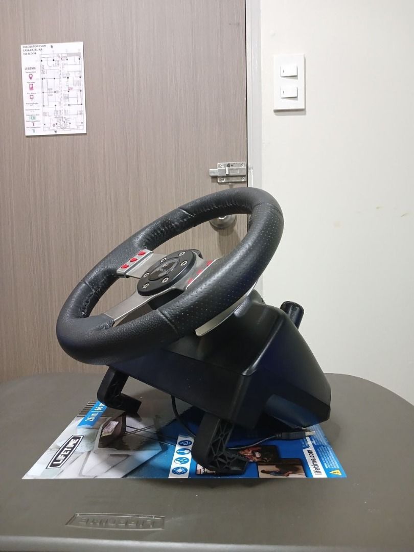 Logitech G27 Force Feedback Racing Wheel, Video Gaming, Gaming ...