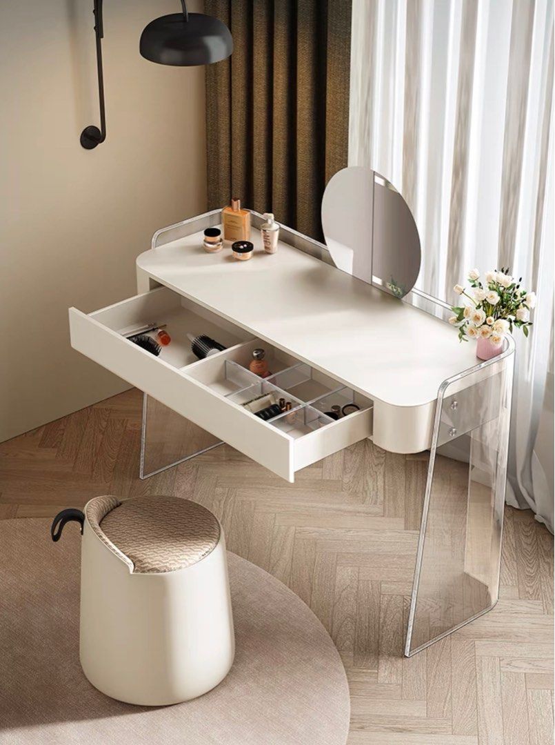 LOLAS Modern Acrylic Vanity Table, Furniture & Home Living, Furniture ...