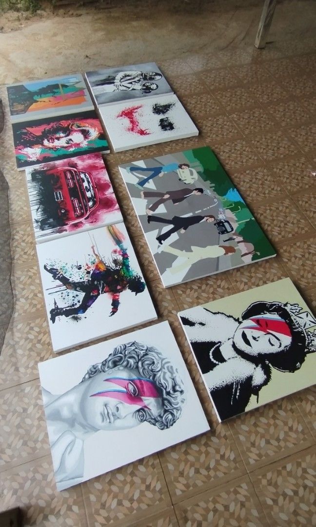 Lukisan Michael Jackson Absyrak, Desain & Kerajinan Tangan, Karya Seni ...