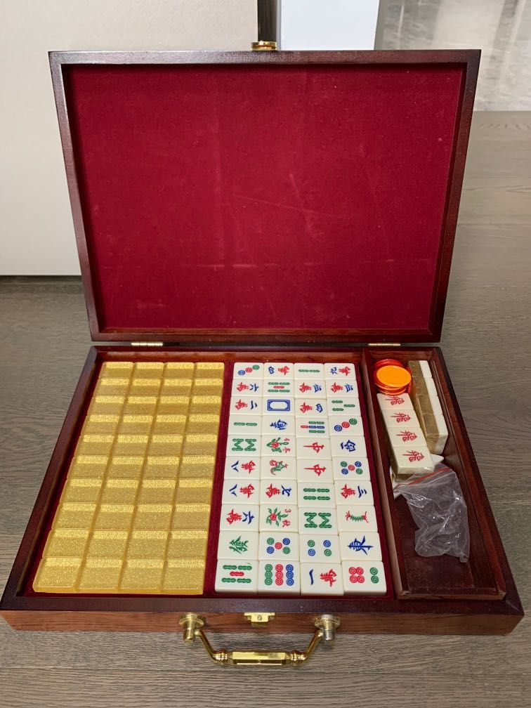 Mahjong Set (solid wood box), Everything Else on Carousell