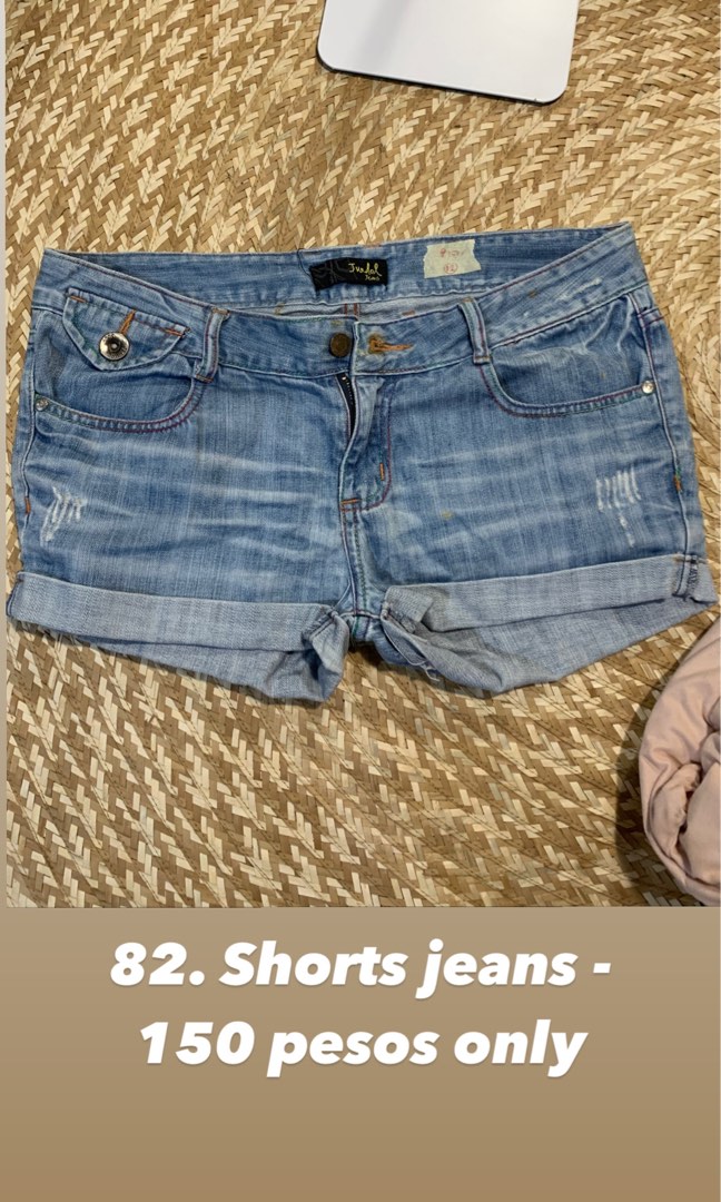 Maong shorts, Women's Fashion, Bottoms, Shorts on Carousell