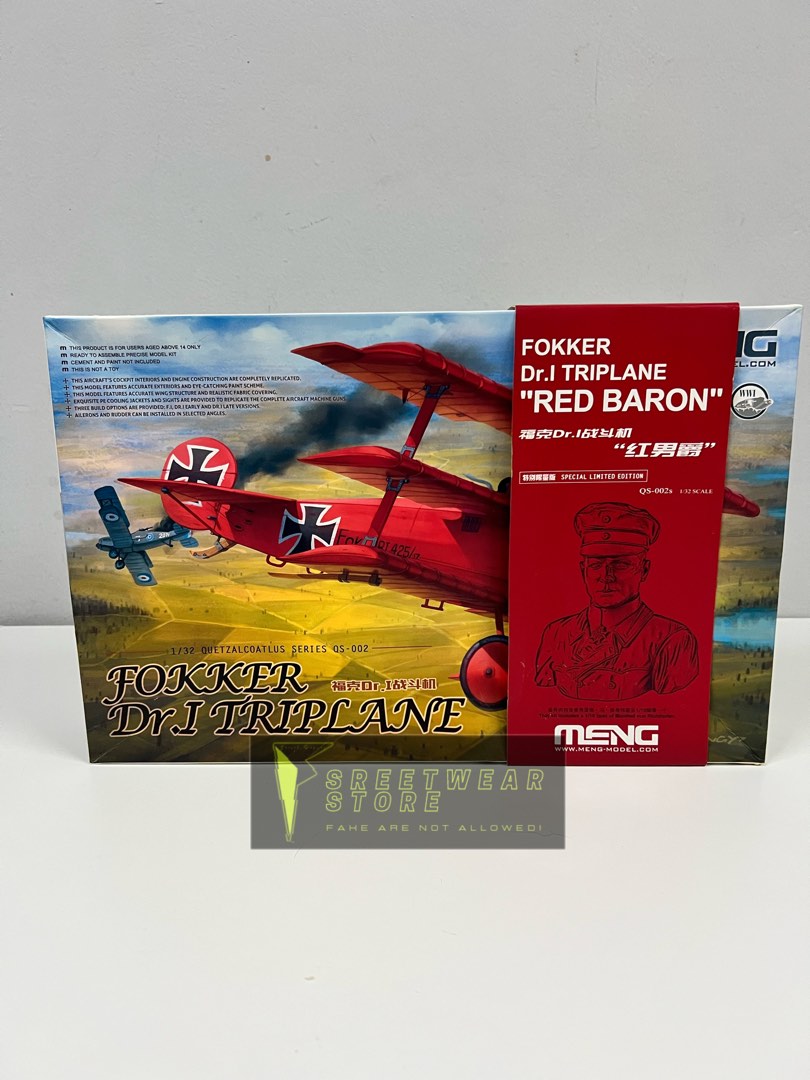 Meng model Fokker Dr.I Triplane Red Baron, Hobbies & Toys, Toys & Games ...