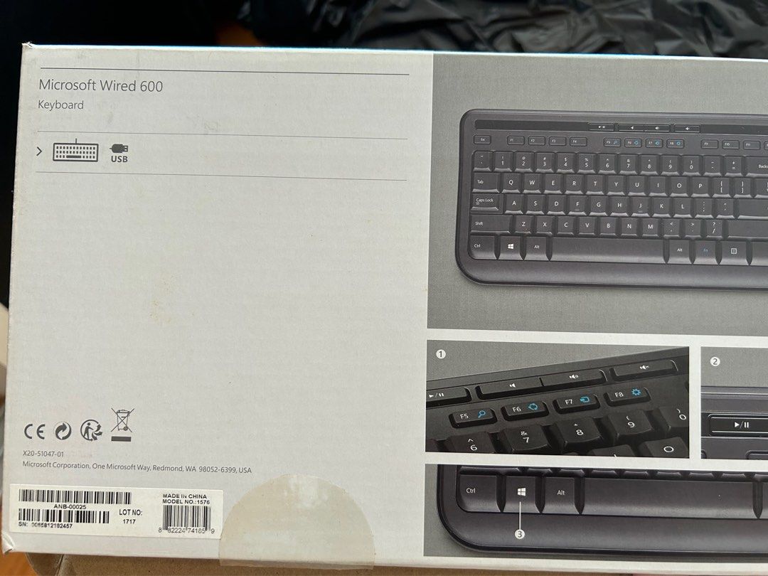 Microsoft wired 600 keyboard, Computers & Tech, Parts & Accessories ...