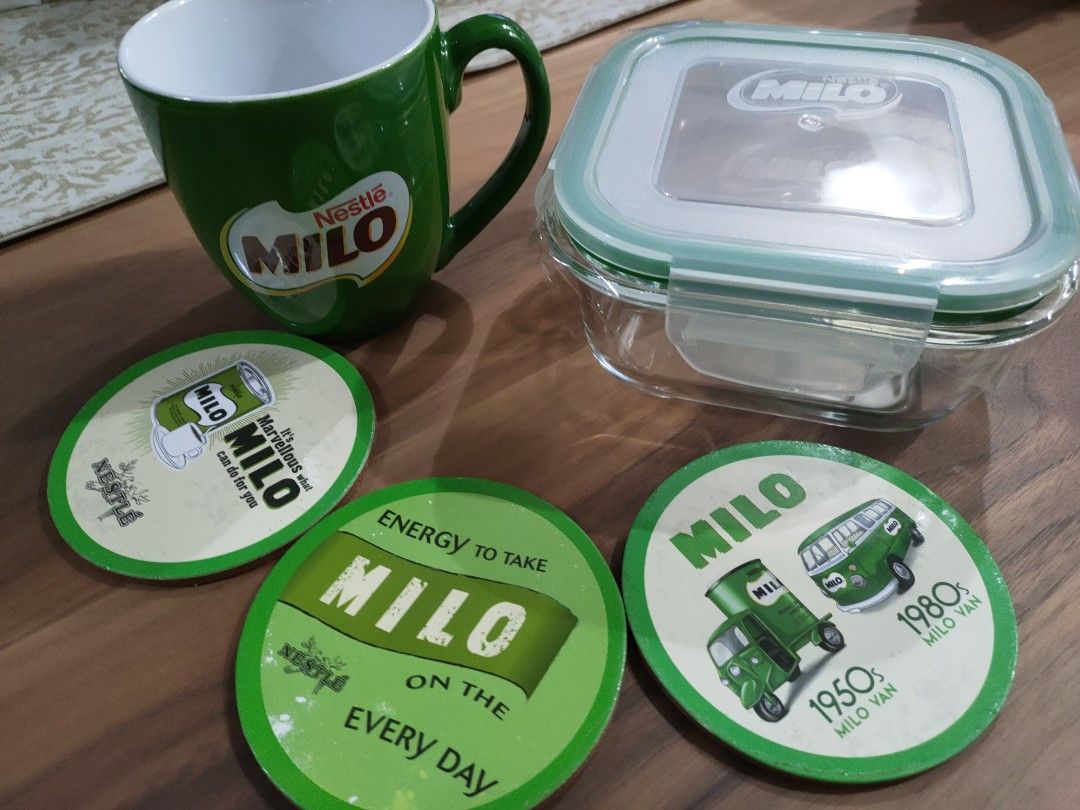 MILO COLLECTABLE - MUG, COASTER & CONTAINER. PRICE INCLUDED SHIPPING IN ...