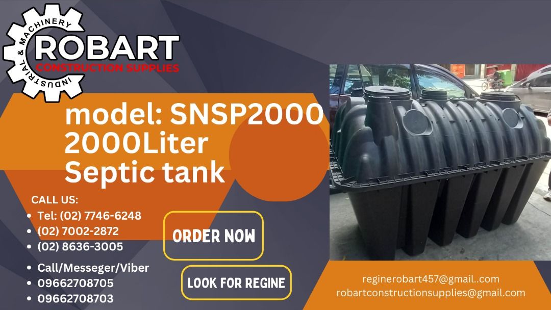 model: SNSP2000 2000Liter Septic tank, Commercial & Industrial ...