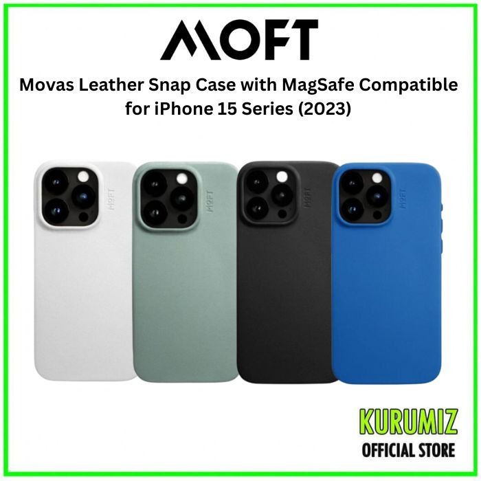 Moft Movas Leather Snap Case for iPhone 15 Series (2023) with MagSafe Compatible, Mobile Phones ...