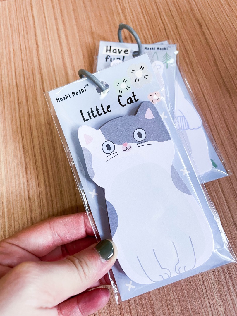 Moshi Moshi Cute Cat Shape Student stationery Creativity Animal Notepad ...