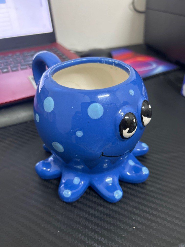 Mug Sotong Biru Comel // 1 Unit Left Available, Hobbies & Toys ...