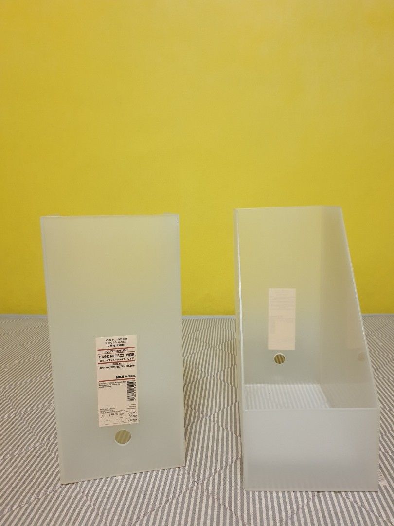 Muji wide file box, Hobbies & Toys, Stationery & Craft, Stationery ...