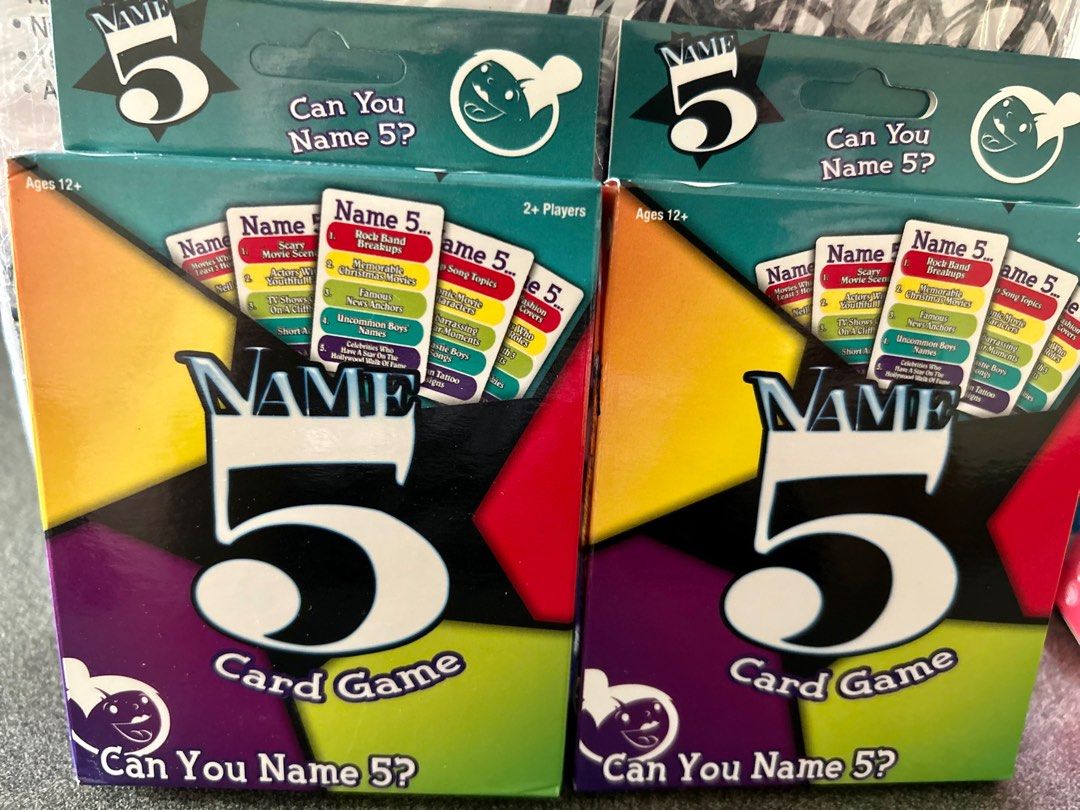 Name 5 - Card games, Hobbies & Toys, Toys & Games on Carousell