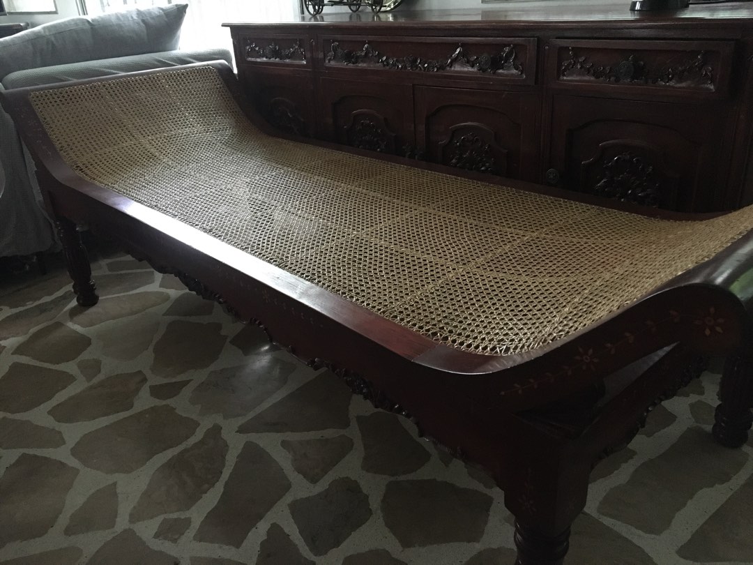 NARRA SOLIHIYA / RATTAN DIVAN with Bone inlay, Furniture & Home Living ...