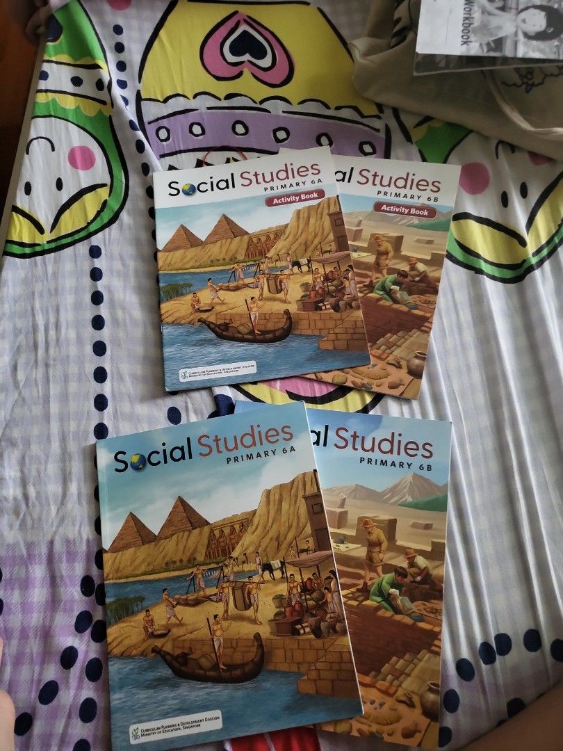 NEW EDITION Social Studies Primary 6 Set of 2 textbooks 2 workbooks ...