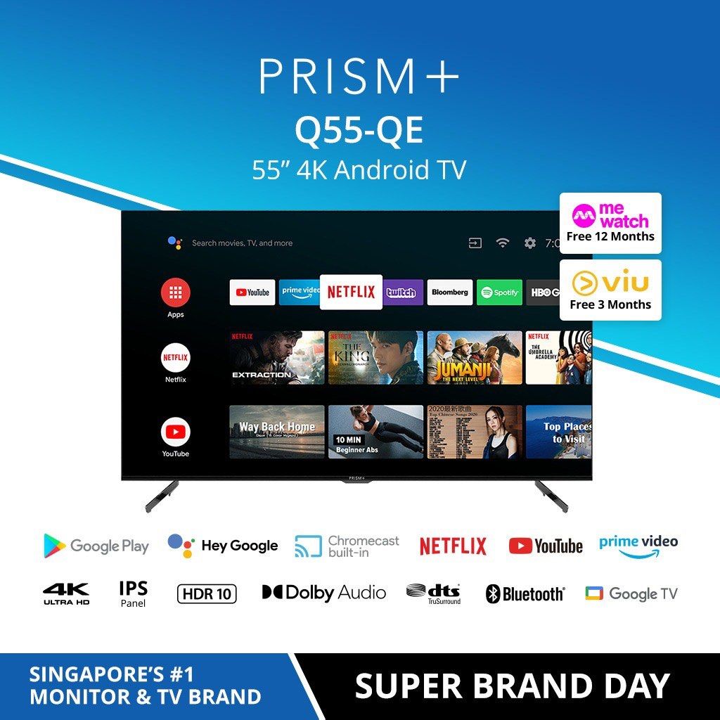New Prism+ 55” Digital 4K TV, TV & Home Appliances, TV & Entertainment ...