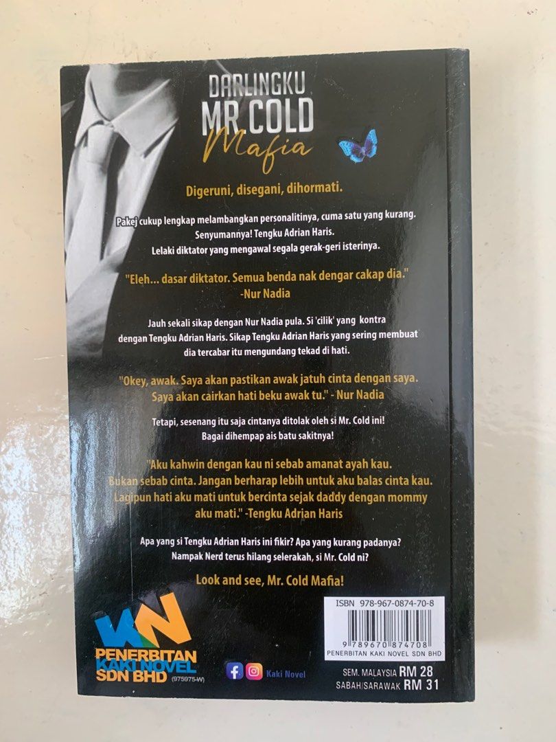 NOVEL MELAYU DARLINGKU MR COLD, Hobbies & Toys, Books & Magazines, Storybooks on Carousell
