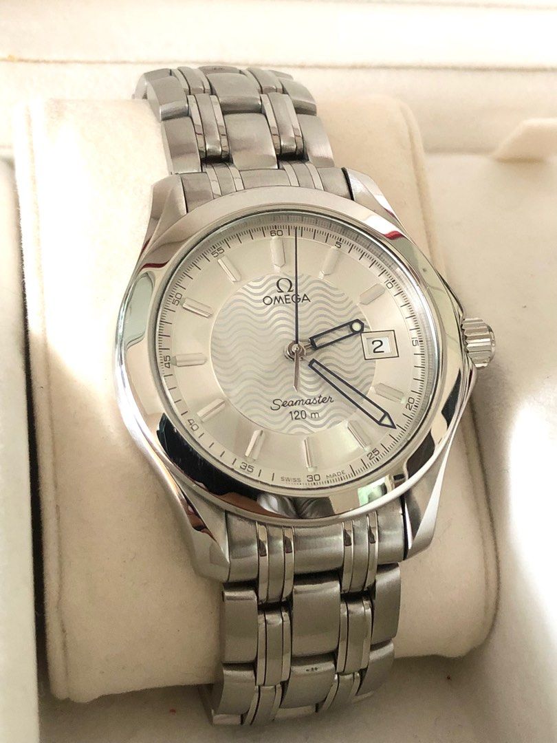 Omega Seamaster Silver Wave Dial, Luxury, Watches on Carousell