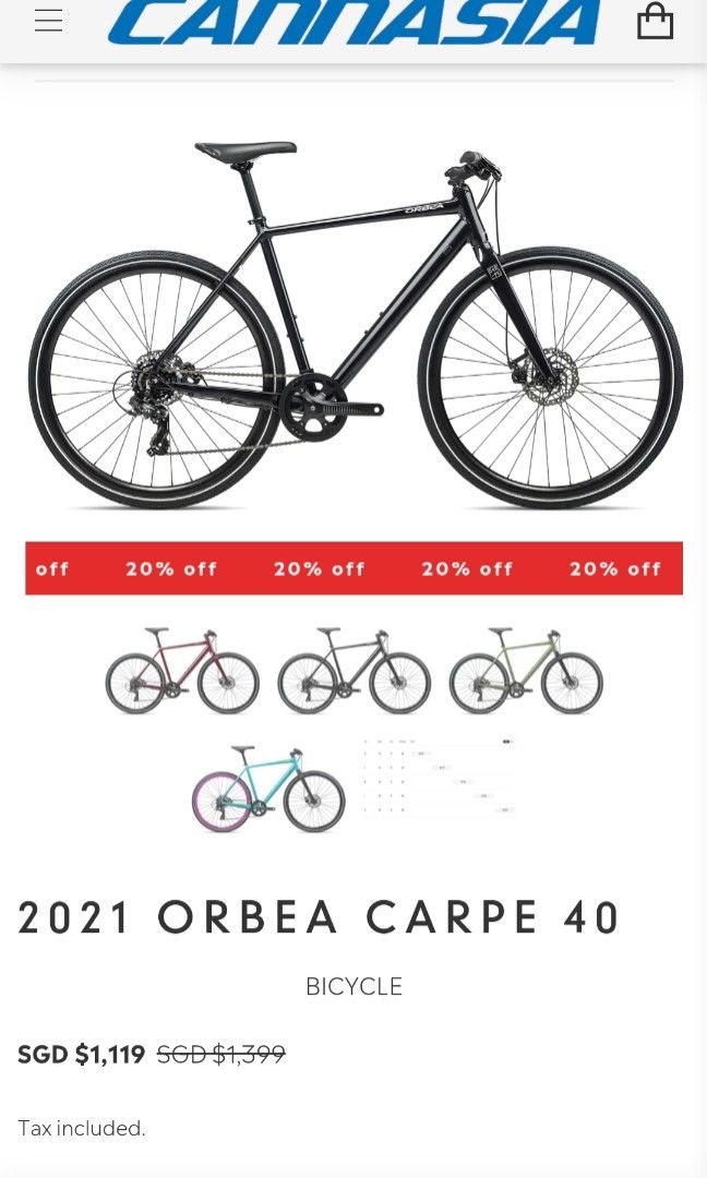 Orbea Carpe 40 gravel commuter bike, Sports Equipment, Bicycles & Parts ...
