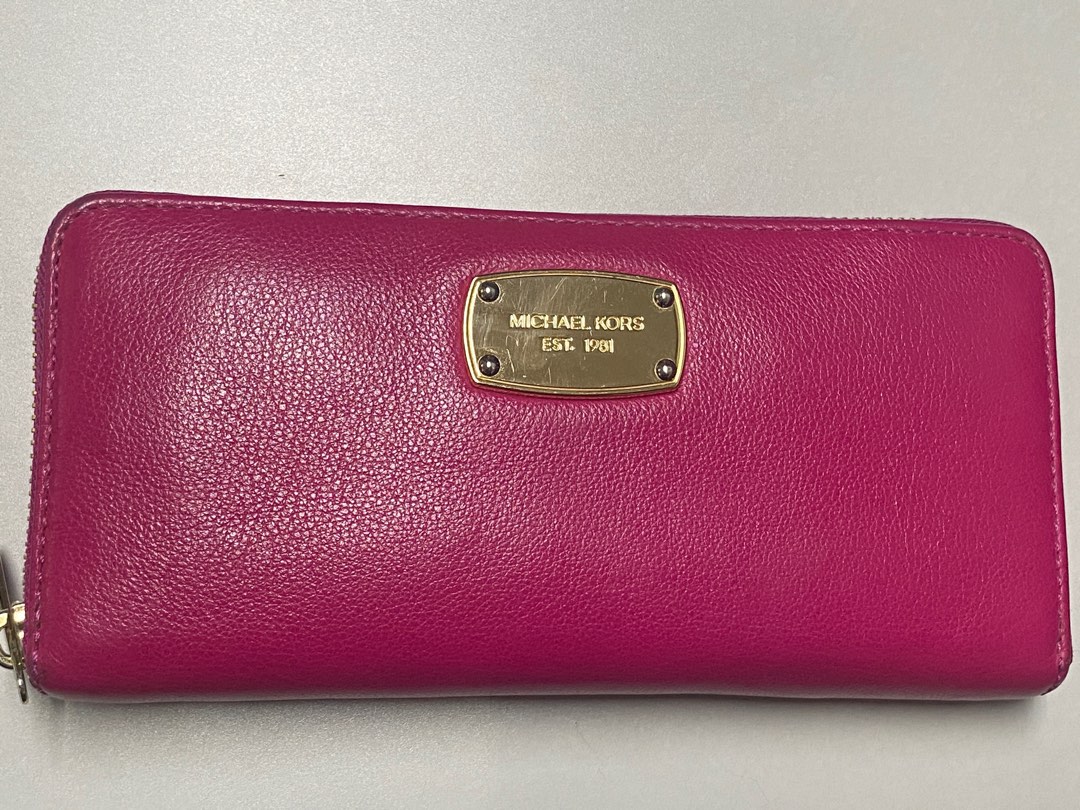 Original Michael Kors Long Wallet Pink, Women's Fashion, Bags & Wallets ...