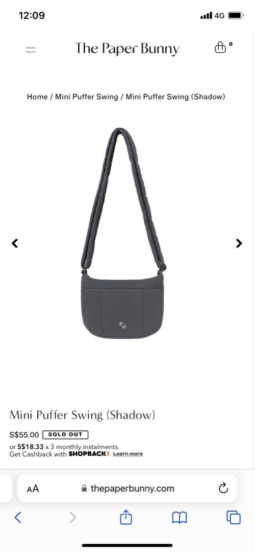 Paper bunny puffer mini swing, Women's Fashion, Bags & Wallets ...