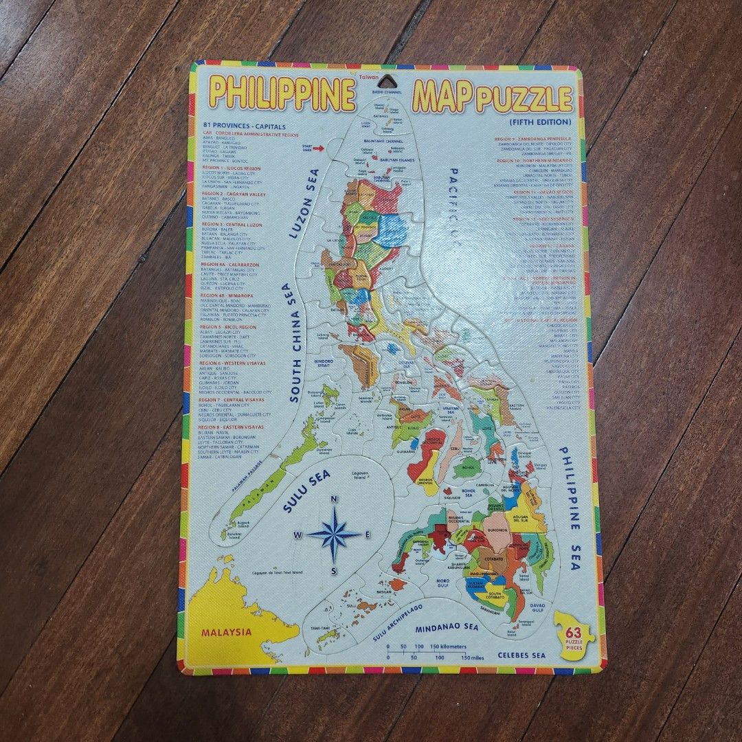 Philippine Map Puzzle with 1 missing piece, Hobbies & Toys, Toys ...