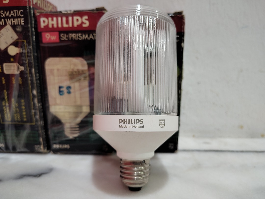 Philips made in Holland prismatic bulb mentol lampu light lamp vintage ...