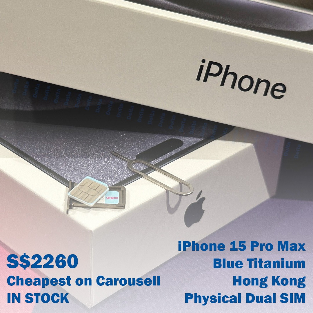 iPhone 15 Pro Max - 256GB - HK Dual SIM - BNIB - Blue Titanium, Mobile ...